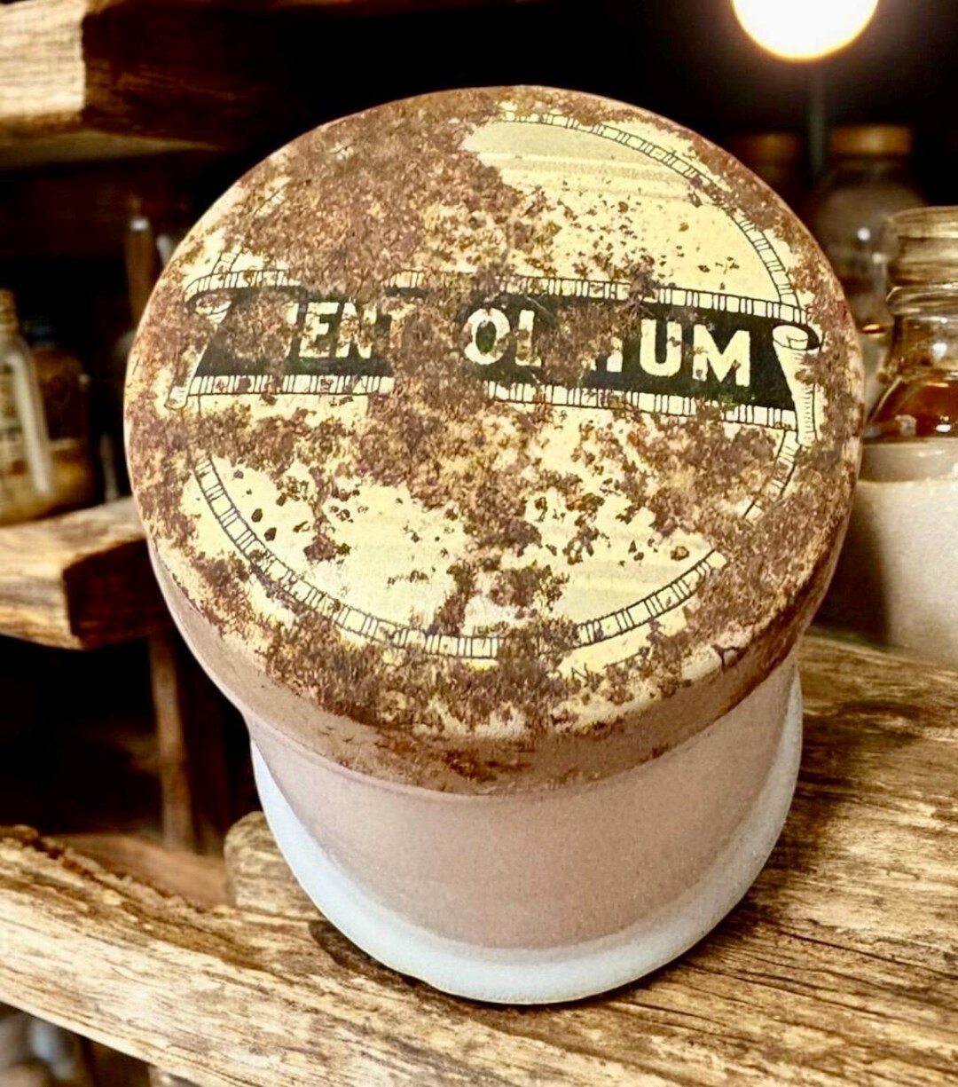 Vintage Mentholatum Milk Glass Jar With Tin Screw-on Lid | Retro ...
