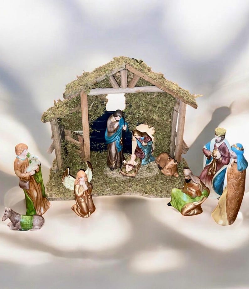 Ashland 12-piece Nativity Set With Stable & Manger – Complete Christmas ...