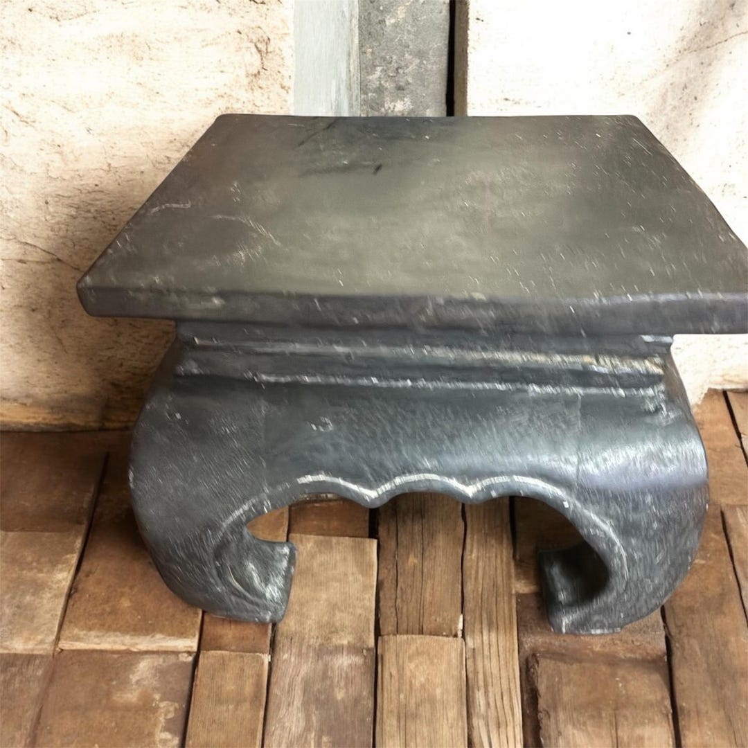 Mid 20th Century Large Asian Opium Table Style Stand Hand-carved Wood ...
