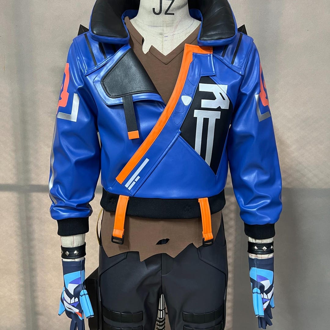 Yoru Inspired Leather Jacket – Mens Stealth Agent Cosplay Jacket, Valo ...