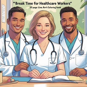 Nursing Break Time Coloring Book - Printable PDF for Nurses - Etsy