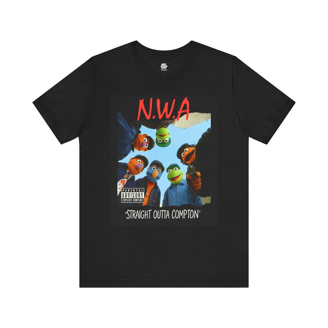 NWA Muppet Shirt, Funny Straight Outta Compton Parody Tee, Rap Album ...
