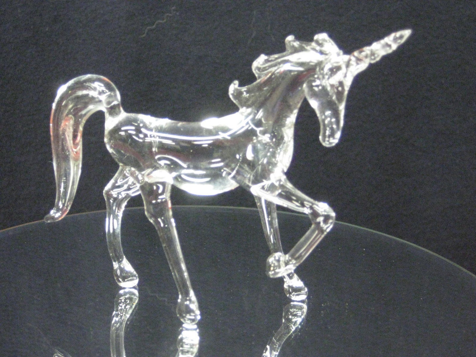 Small Prancing Glass Unicorn - Etsy