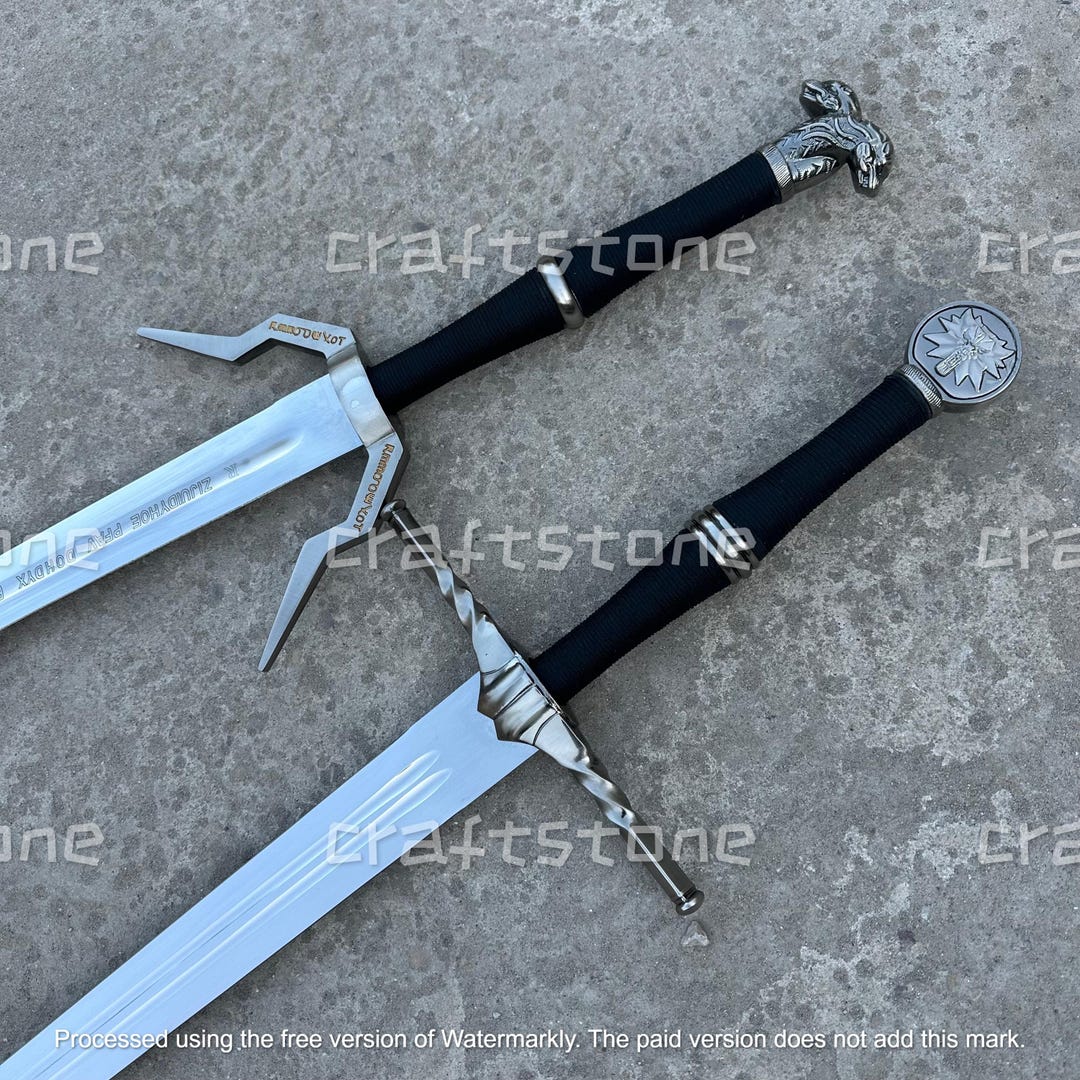 Handmade Witcher 3 Geralt of Rivia Silver Sword | Handmade Fantasy ...