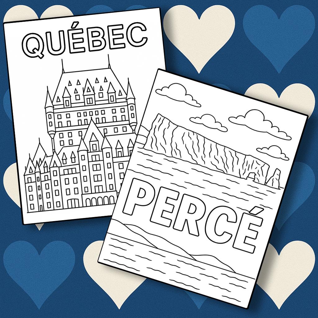 Cahier De Coloriage Sur Le Québec Pour Divertir Les Enfants Pendant La ...