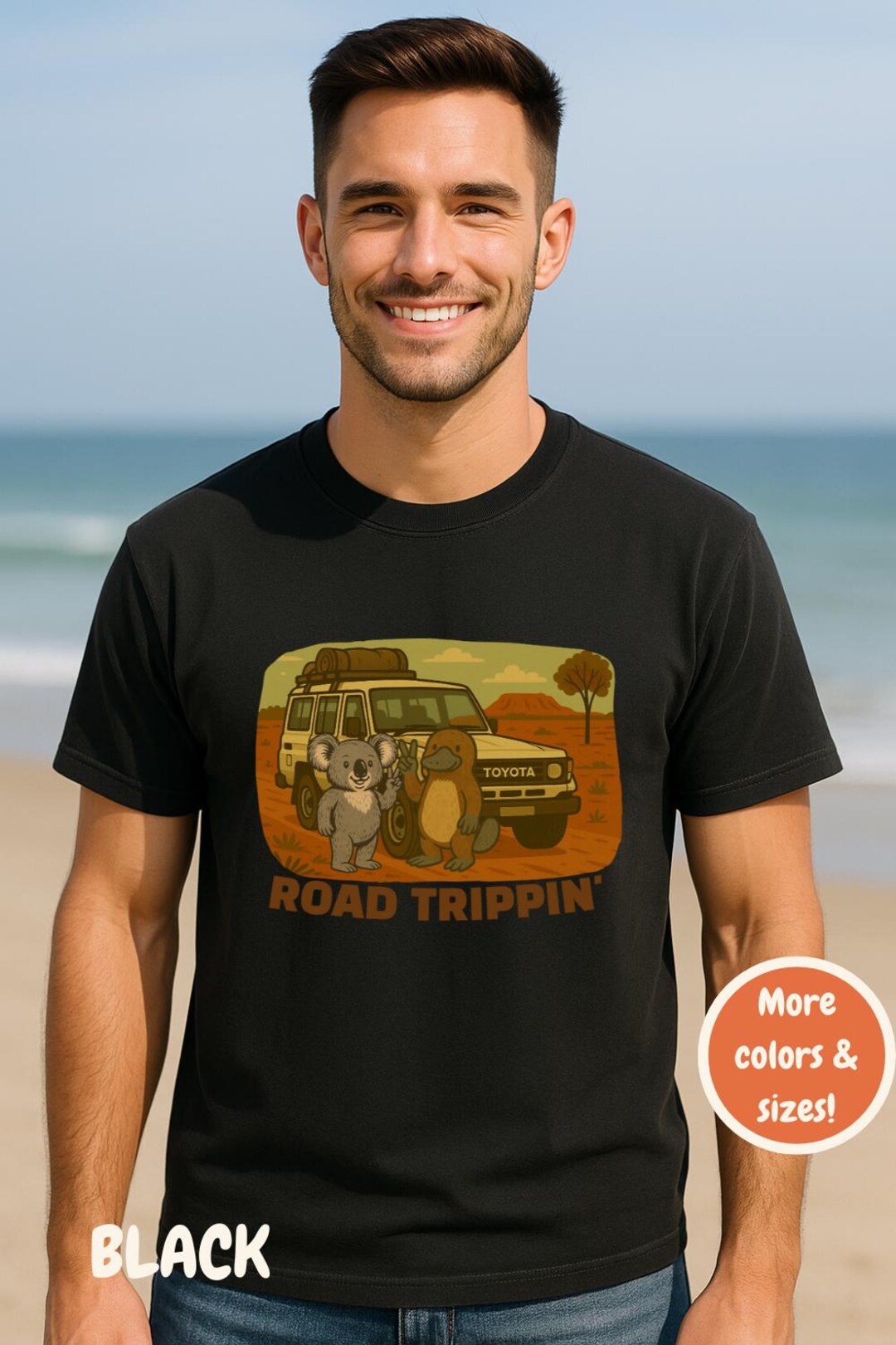 Koala & Platypus Troopy Road Trippin Adventure Unisex T-shirt, Cute ...