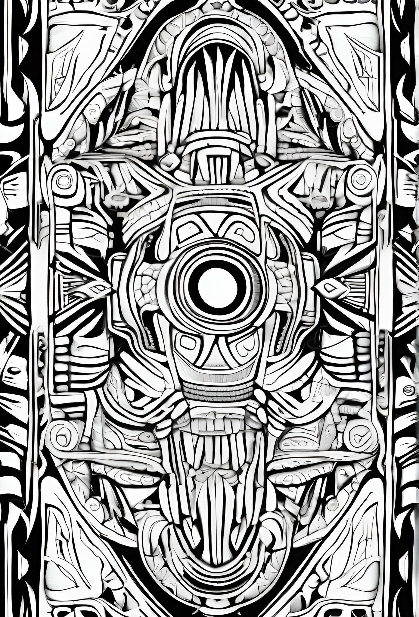 Adult Coloring Book | Tribal Patterns & Ethnic Designs | Mindful Art ...