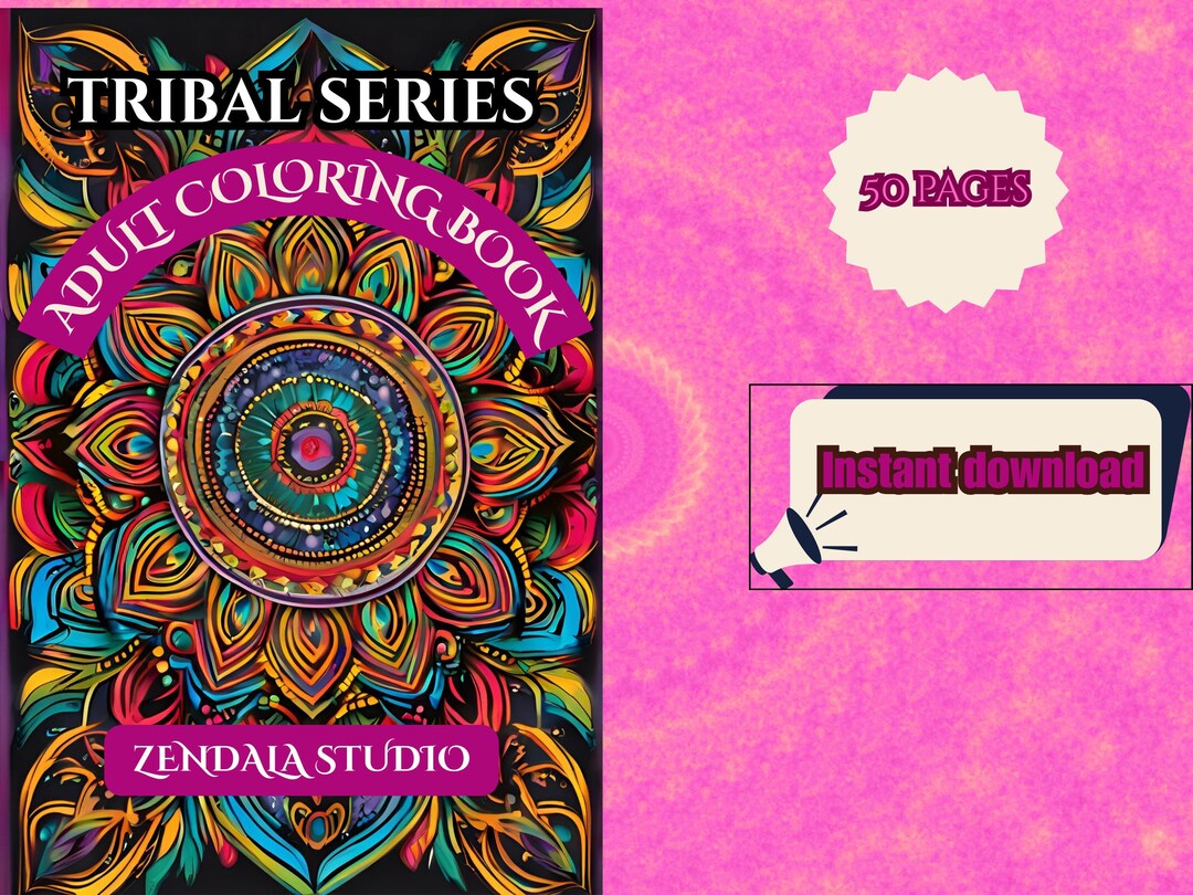 Adult Coloring Book | Tribal Patterns & Ethnic Designs | Mindful Art ...