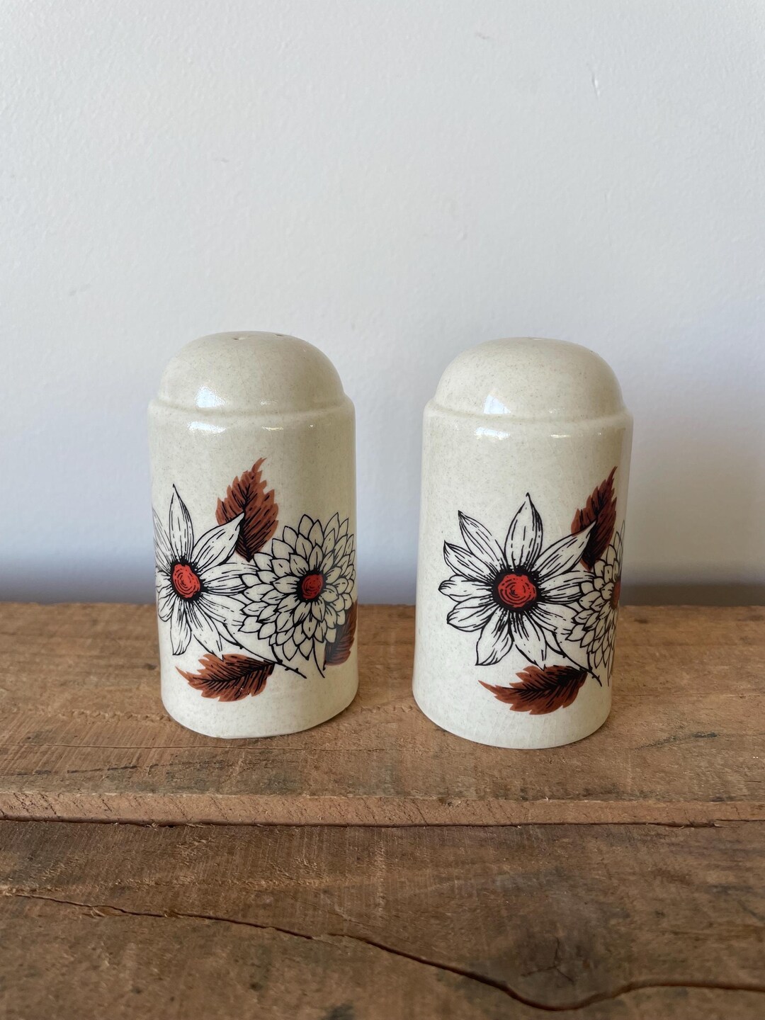 Vintage 1970’s Johnson’s of Australia “russet” Design Salt and Pepper ...