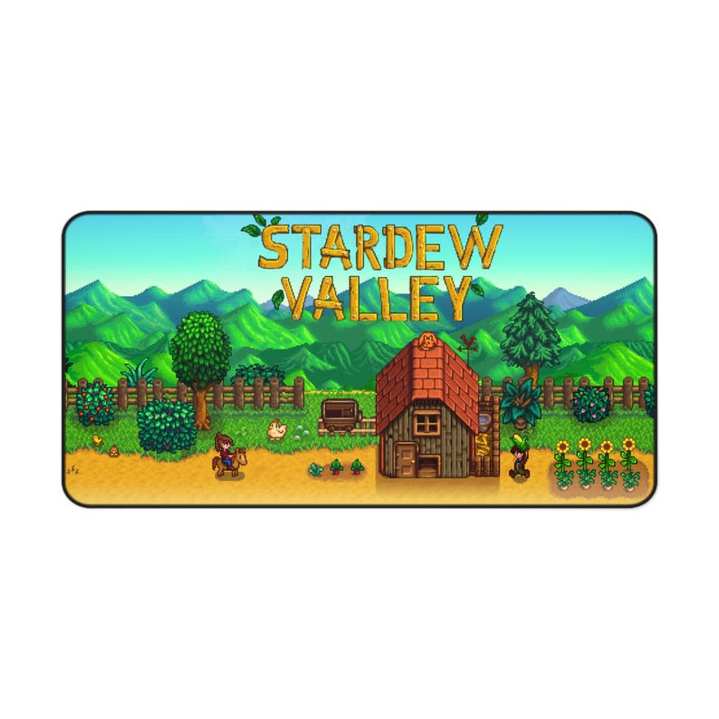 Stardew Valley Farm MTG Playmat Pixel Art Farmer Scene for Magic the ...