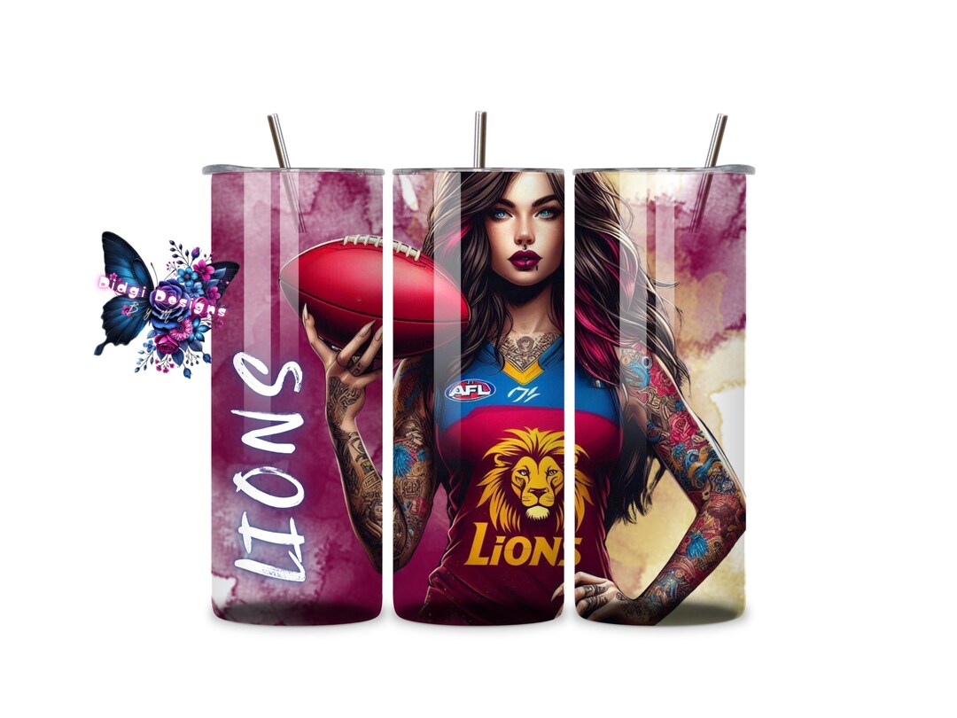 20oz Sublimation Print AFL Lions - Etsy
