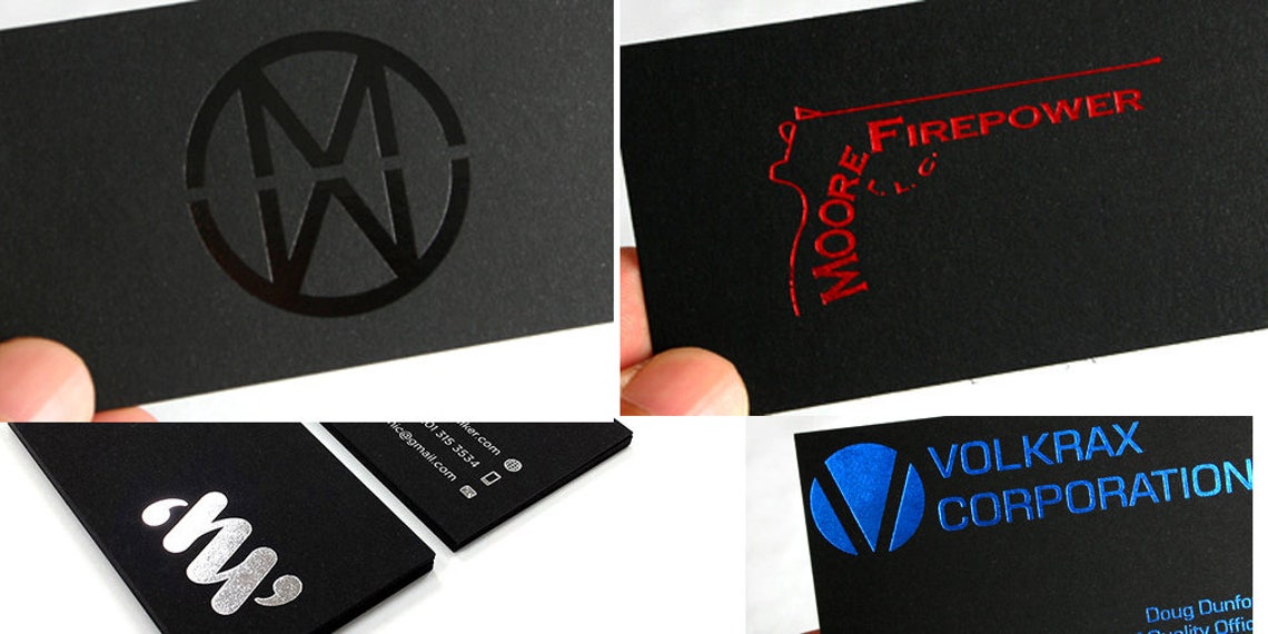 100 Business Cards Custom Black 14PT 16PT Matte Gold - Etsy