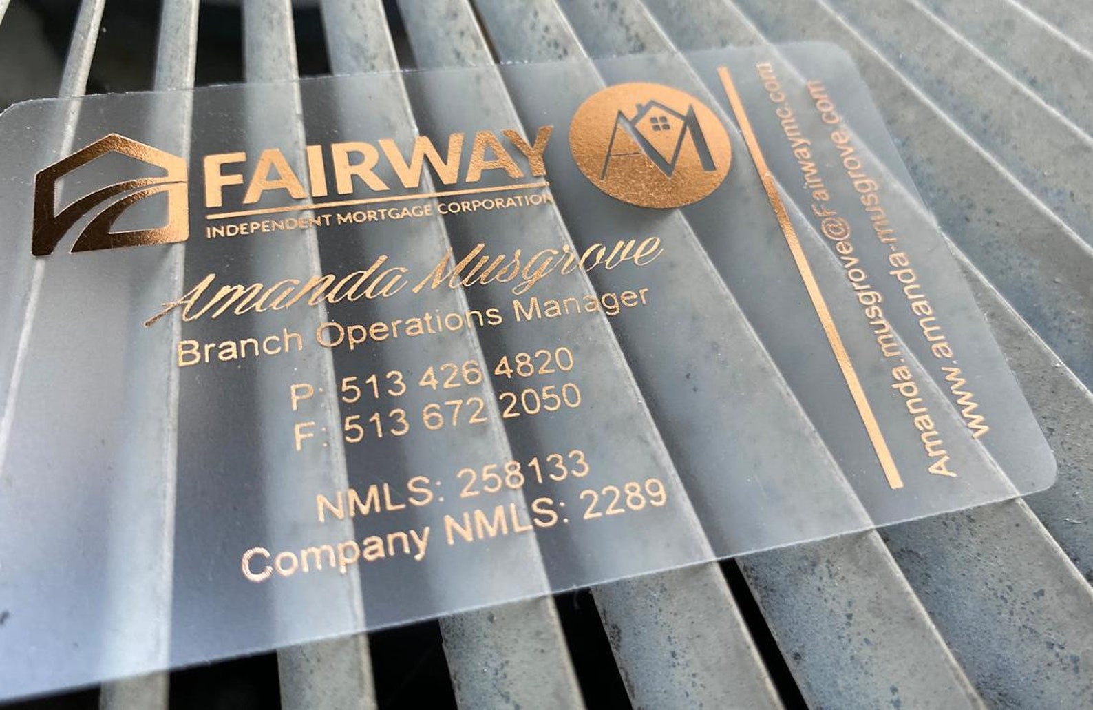 400 Business Cards - Frosted Plastic Stock - Red Copper Rose Gold ...