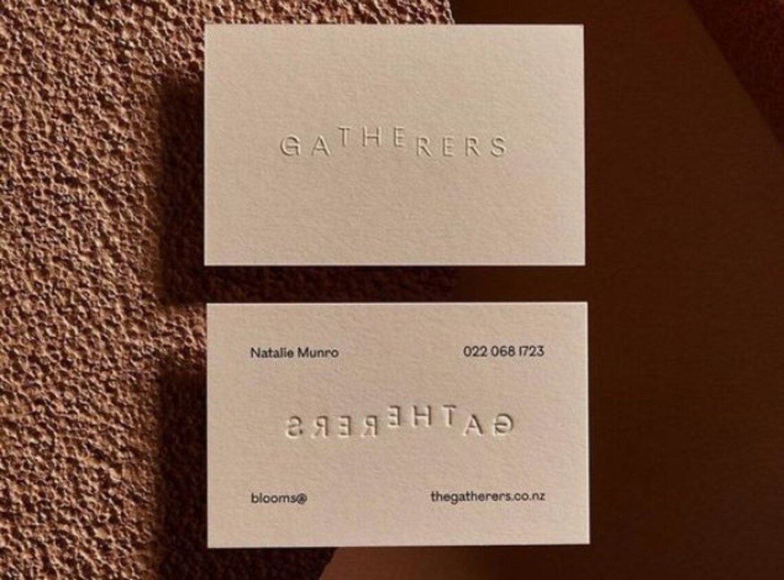 400 Business Cards Blind Embossed Debossed 16 PT Textured - Etsy
