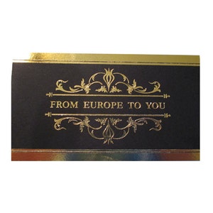 100 Business Cards - Black 14PT 16PT Matte Stock - Gold Matte Foil Gold ...