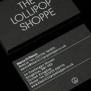 100 Business Cards Black Matte Card Stock 14PT 16PT Thick | Etsy