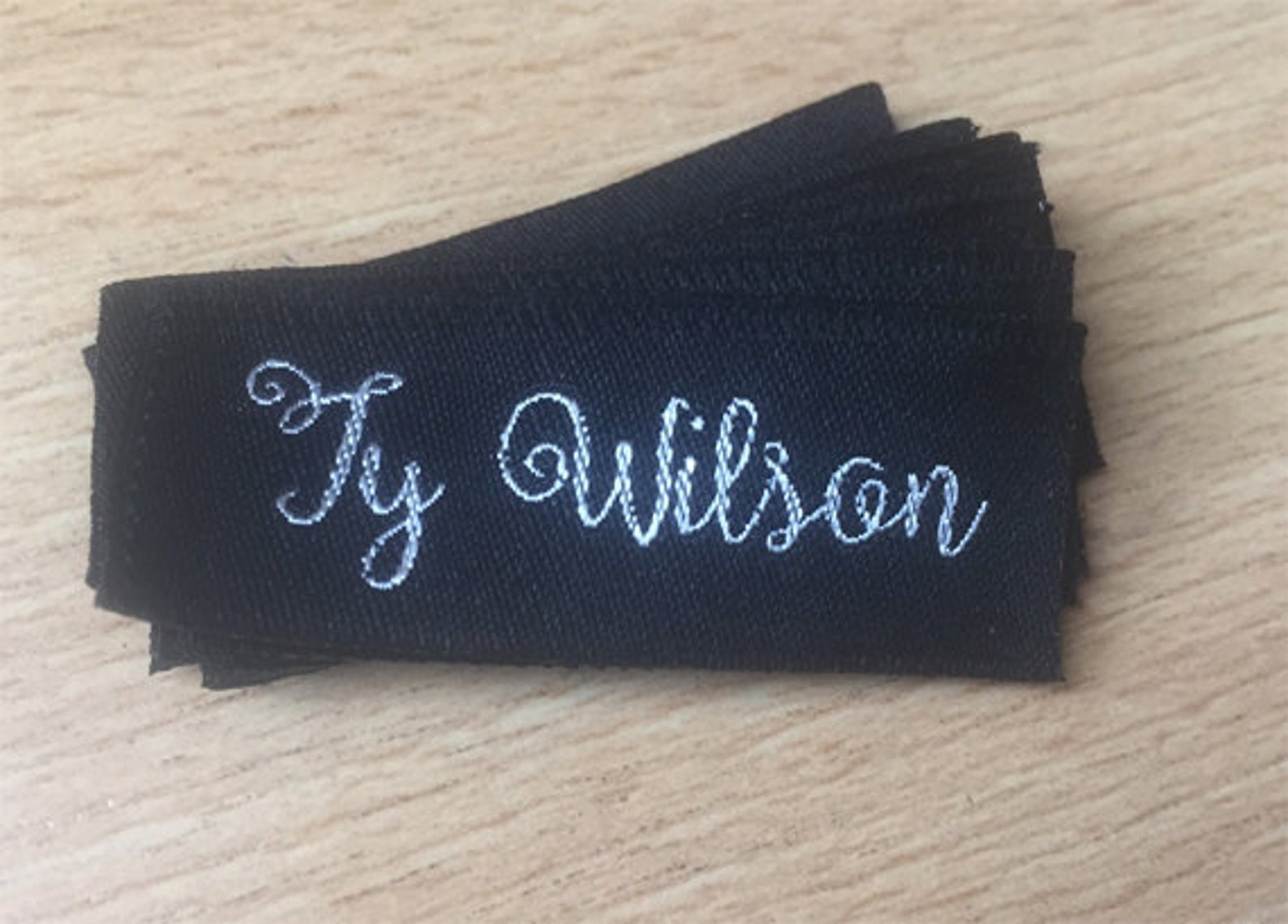 300 Woven Labels - High Density DAMASK Weave Fabric Tags - Your Logo ...