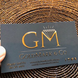 500 Business Cards Raised Gold Silver or Holographic | Etsy