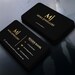 100 Business Cards - Black Matte Card Stock - 18PT Thick Full Color and ...