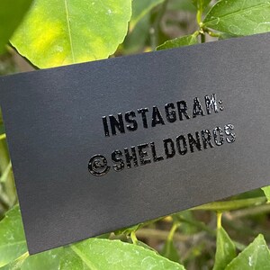 200 Business Cards - Black Raised Ink - 14PT 16PT Black Matte Stock ...