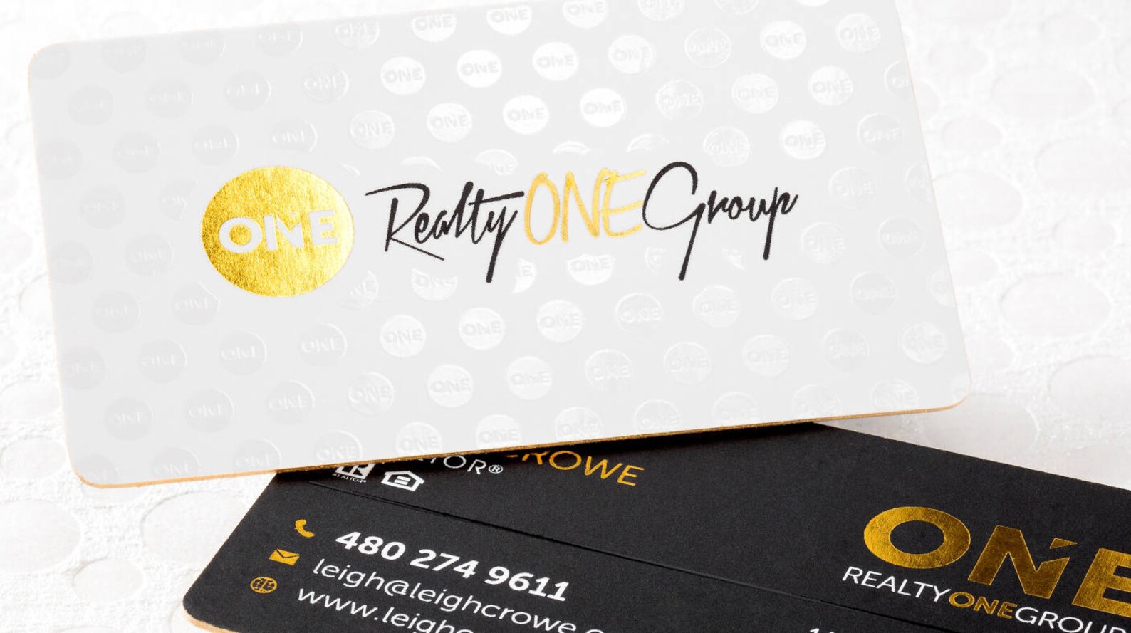 250 Business Cards - 32PT White Silk Laminated Matte Stock Metallic ...