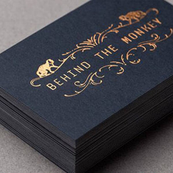 Bronze Foil Business Card - Etsy