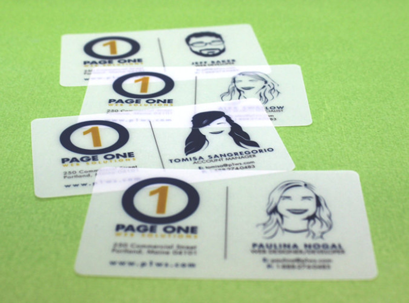 200 Business Cards - Frosted Opaque Semi-transparent Plastic Stock ...
