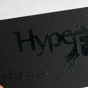 400 Business Cards Black Raised Ink 14PT 16PT Black Matte Stock Custom ...