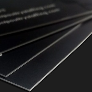 100 Business Cards - 35PT White Silk Laminated Matte Stock Spot UV Spot ...