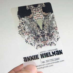 200 Business Cards or Tags | Frosted Opaque Semi Transparent Plastic ...