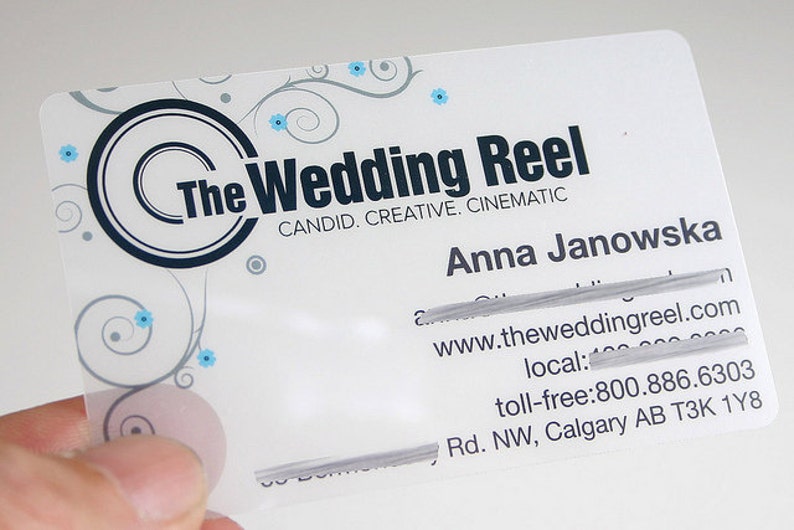 200 Business Cards or Tags | Frosted Opaque Semi Transparent Plastic ...