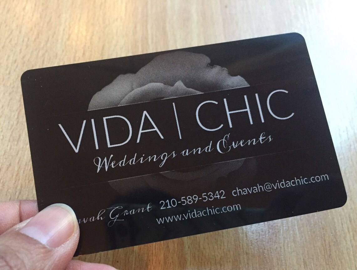 200 Business Cards Frosted Opaque semi-transparent plastic | Etsy