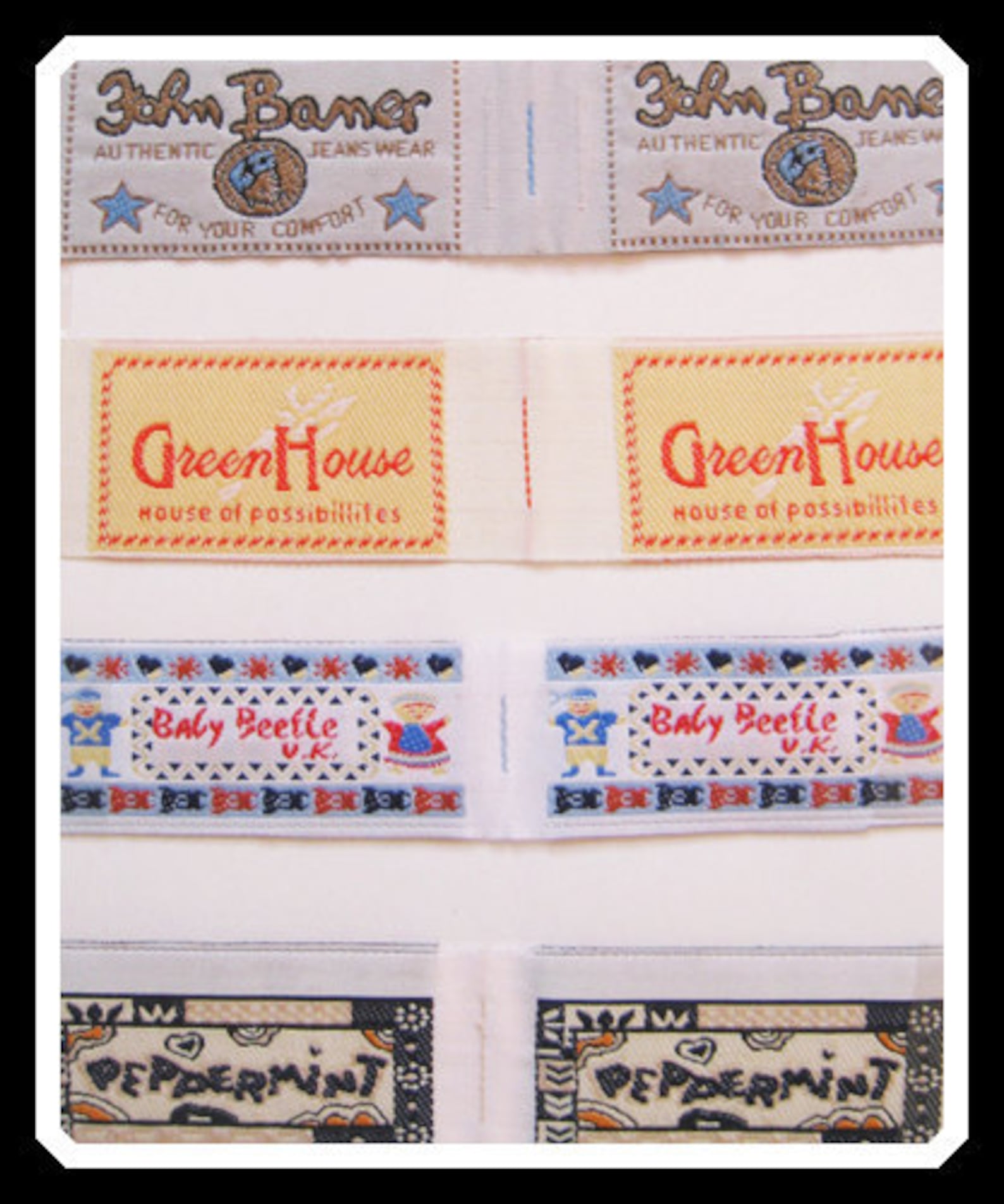 300 Woven Labels - High Density DAMASK Weave Fabric Tags - Your Logo ...