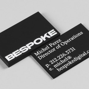 100 Business Cards - Black Matte Card Stock - 18PT Thick Full Color and ...