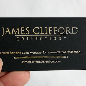 100 Business Cards - Black 14PT 16PT Matte Stock - Gold Matte Foil Gold ...