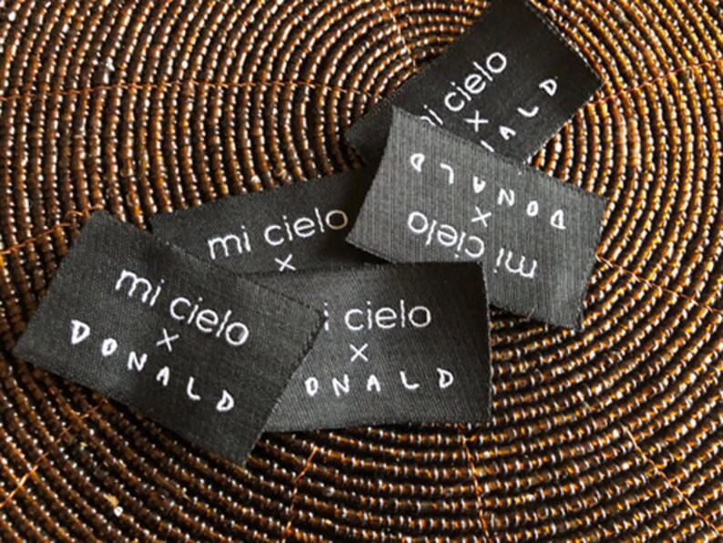 300 Woven Labels - High Density DAMASK Weave Fabric Tags - Your Logo ...