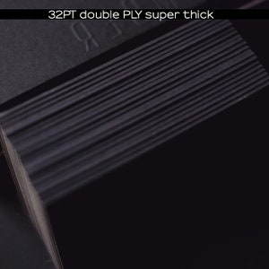100 Custom Business Cards - Black 32PT THICK Matte Stock W Rose Gold ...