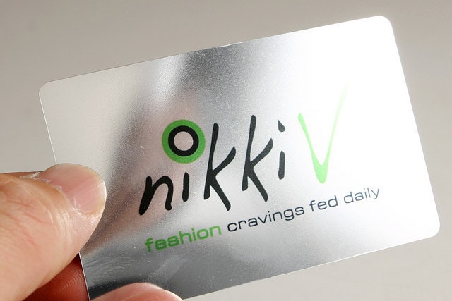 200 Business Cards | Silver Mirror Finish Plastic Stock | Rounded ...