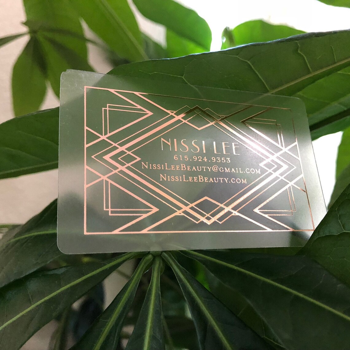 400 Business Cards - Frosted Plastic Stock - Red Copper Rose Gold ...