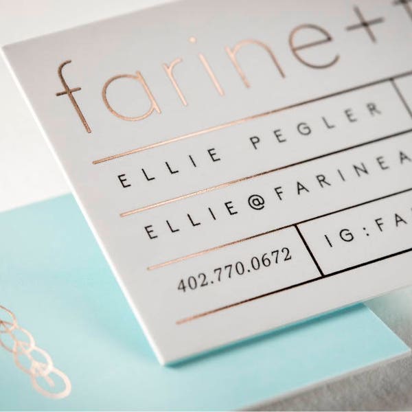 Gold Foil Edge Business Card - Etsy