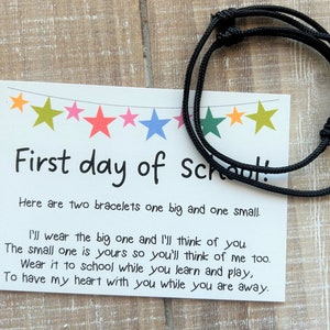 First Day of School Bracelet Set First Day of Daddy and Me Mommy and Me ...