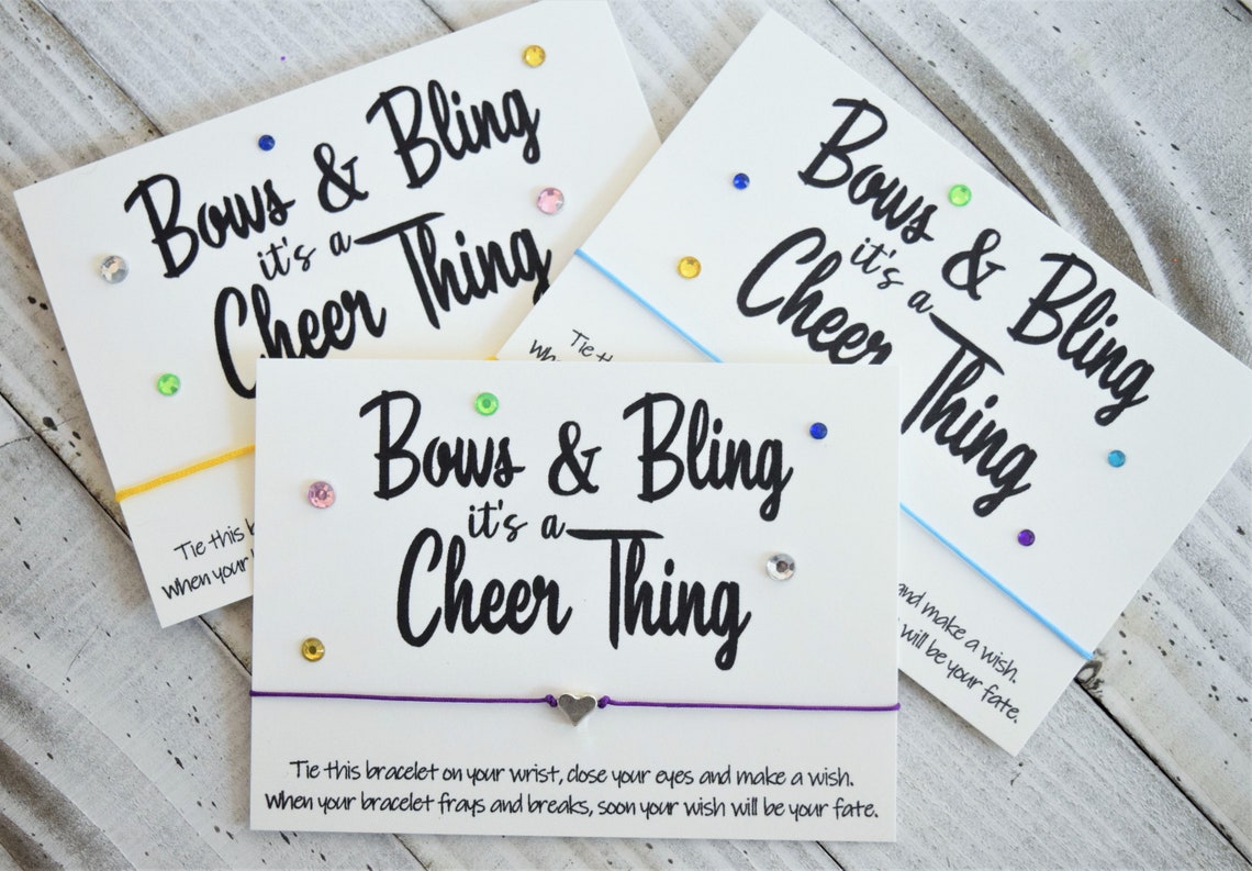 Cheer Wish Bracelet Cord Cheerleader Wish Bracelet Simple Gift - Etsy