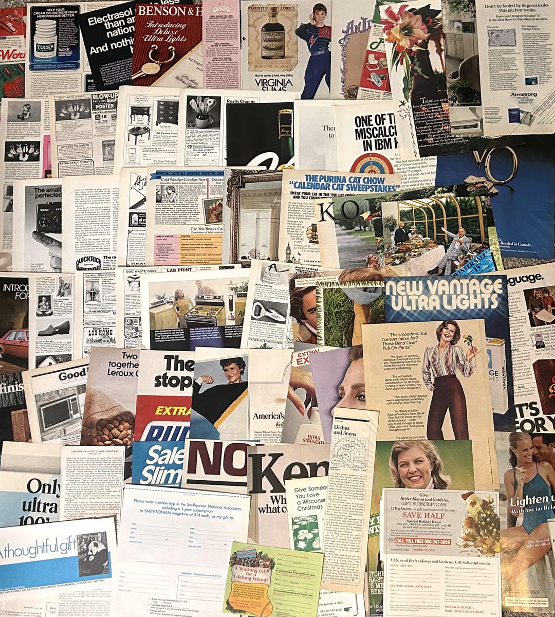 Vintage Magazine Advertisements Ephemera Lot of Junk Journal Ephemera Vintage Ads 50 Pieces - Etsy
