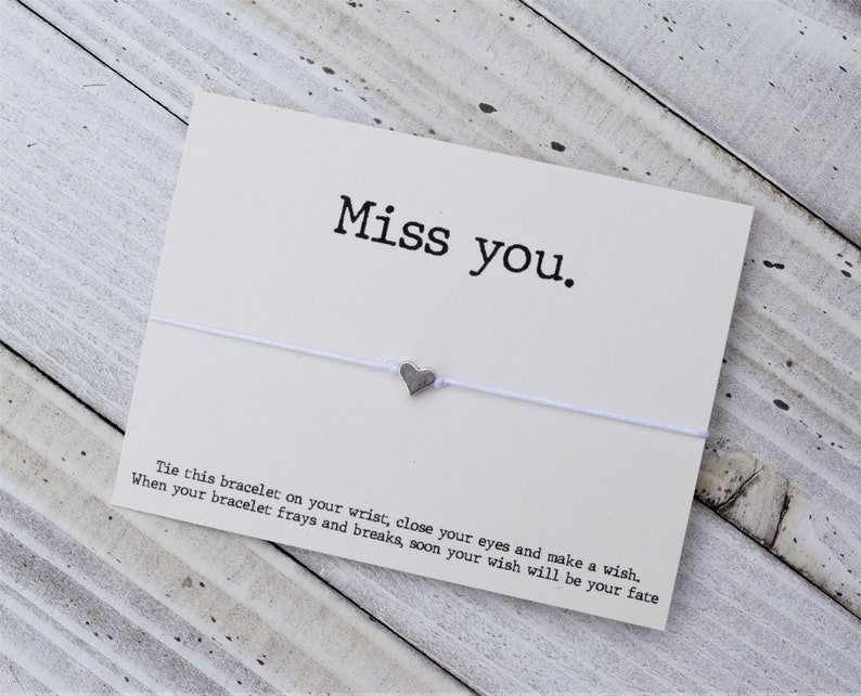 Miss You Wish Bracelet Cord Wish Bracelet Simple Gift Cord | Etsy