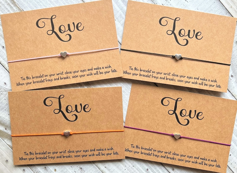 Love Wish Bracelet Cord Friendship Bracelet Inspirational Support Love ...