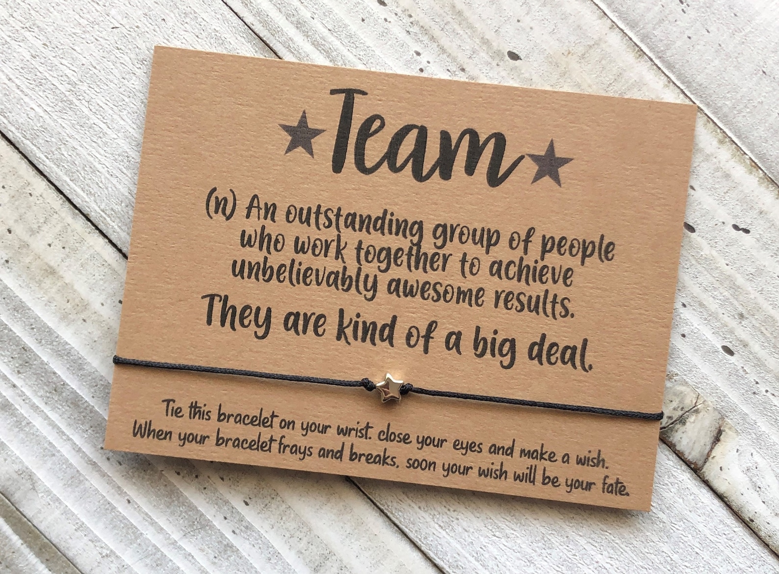 Team Wish Bracelet Team Gift Team Definition Office Co Workers Bracelet ...