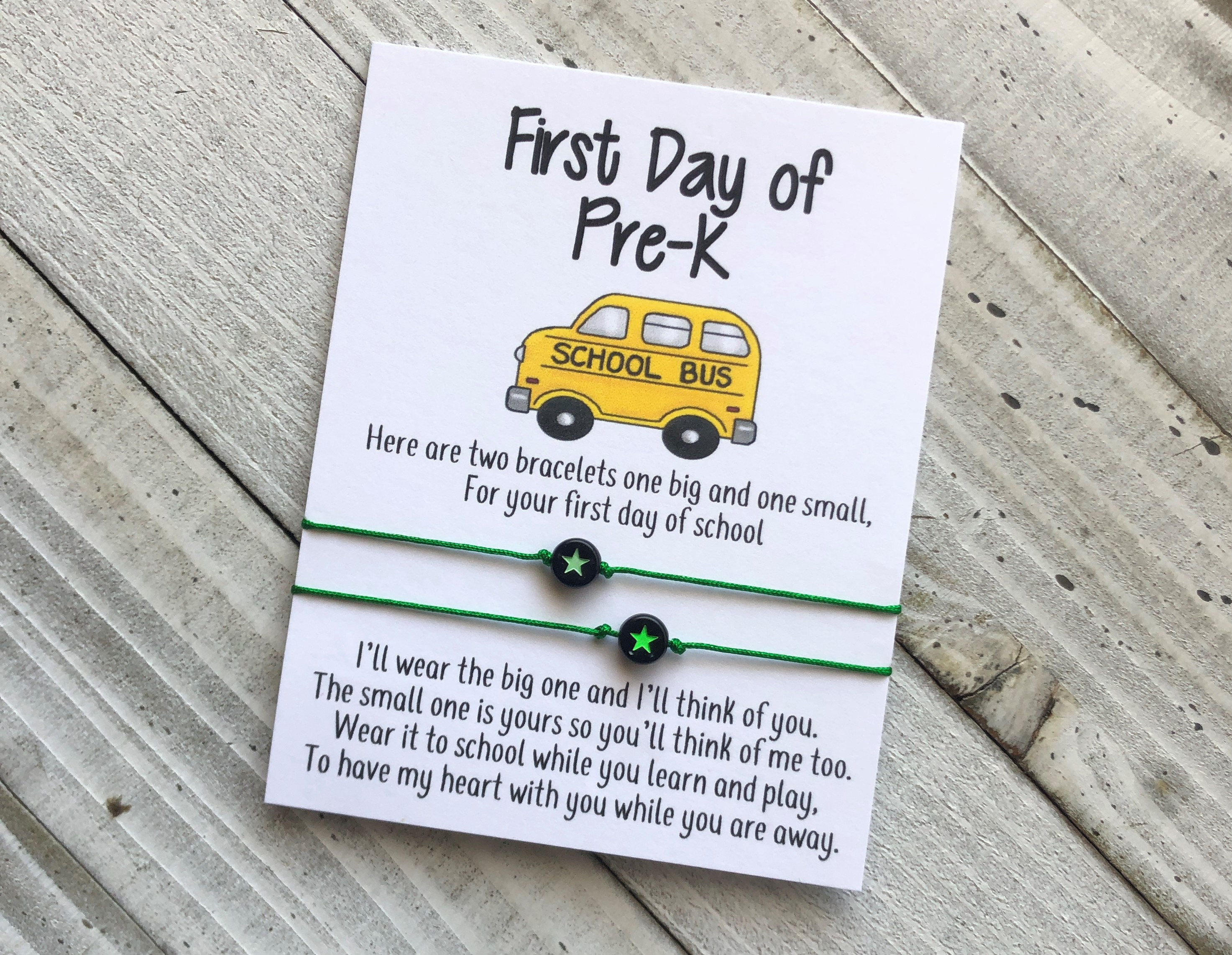 First Day of School Bracelet Set Mommy and Me Daddy and Me First Day of ...