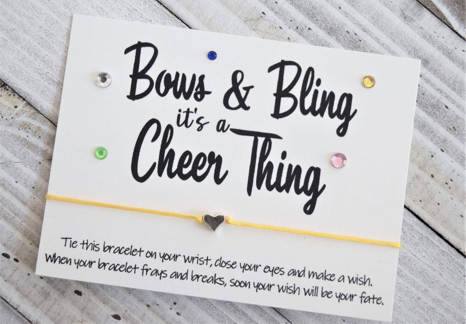Cheer Wish Bracelet Cord Cheerleader Wish Bracelet Simple Gift - Etsy