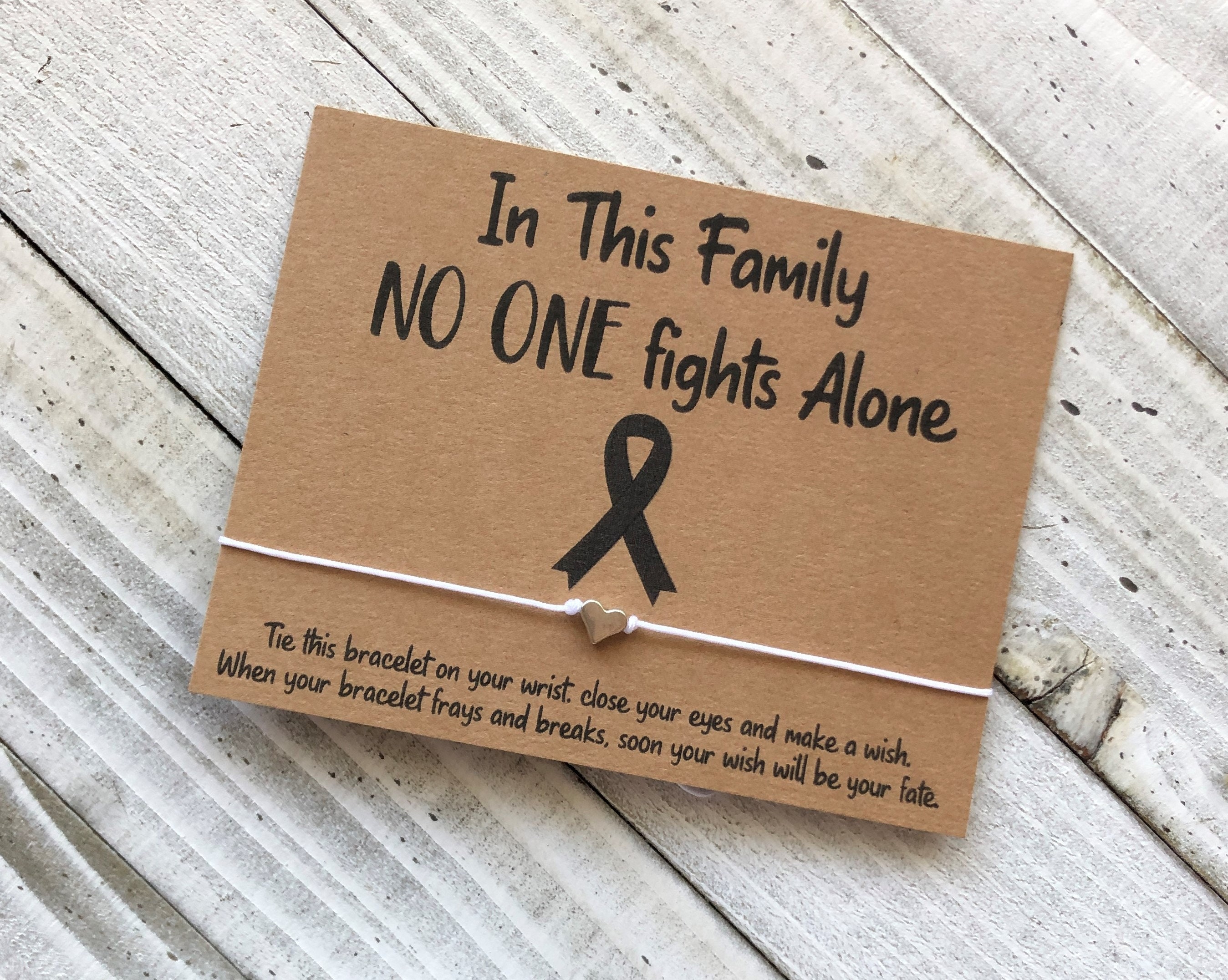 Cancer Support Gift Cancer Family Support Wish Bracelet Simple - Etsy