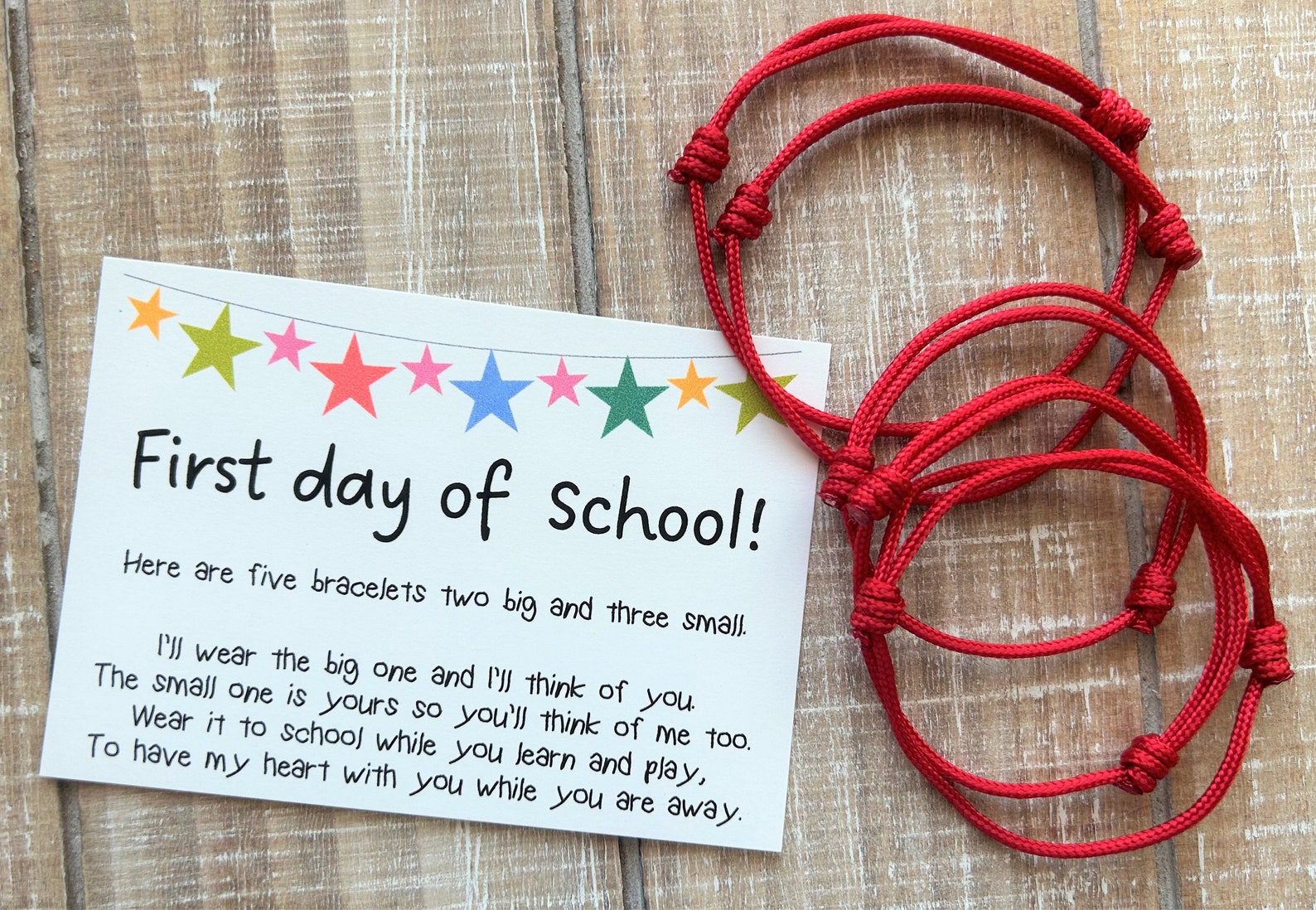 First Day of School Bracelet Set First Day of Daddy and Me Mommy and Me ...